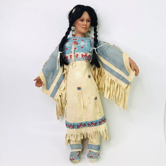Toys | Vtg 9s Porcelain Princess Of The Sioux Native American Indian ...